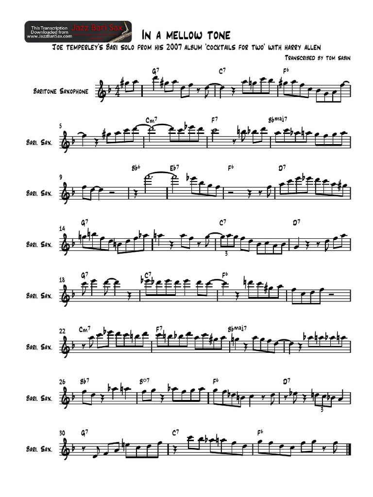 Joe Temperly Mellotone | PDF