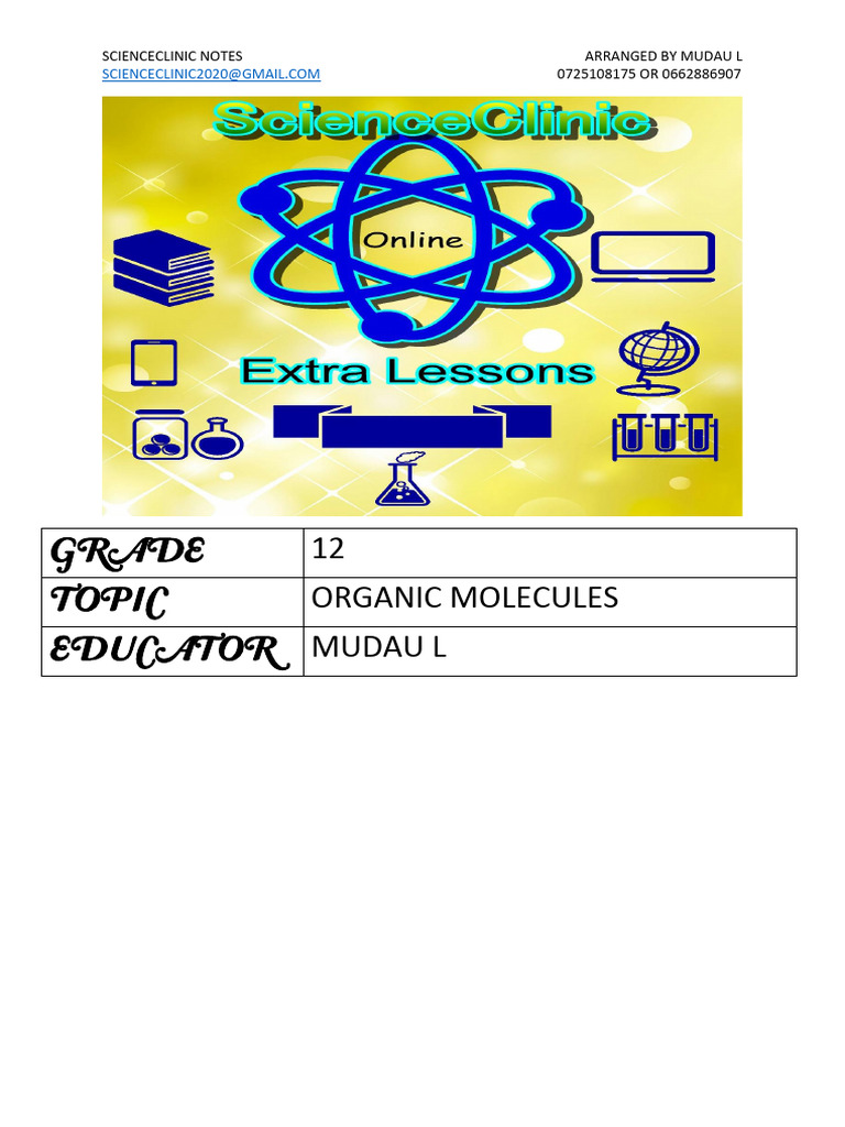 Organic Molecules Activities Q3 | PDF | Gases | Applied And ...