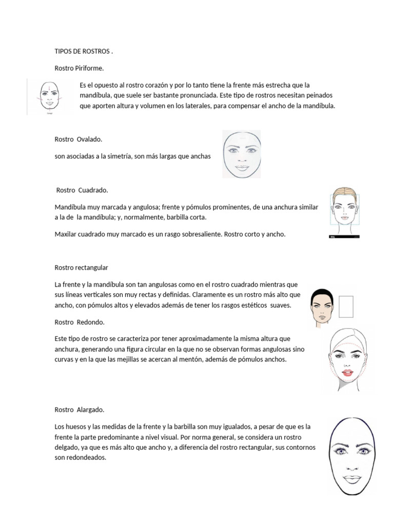 Tipos de Rostros | PDF