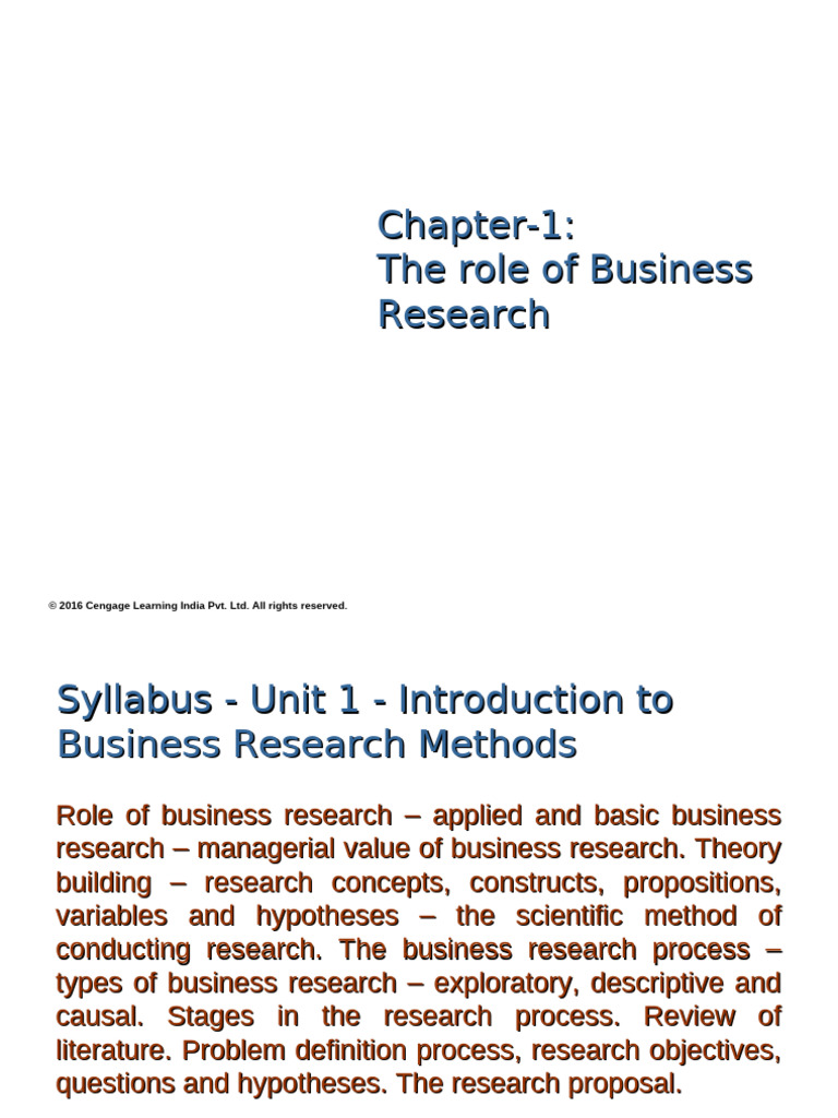 BRM - PPT - CH - 01 - VG | PDF