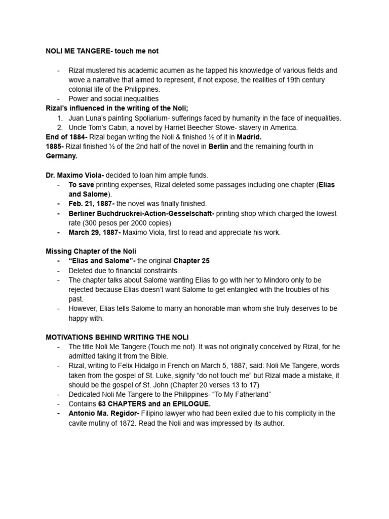 Noli and El Fili | PDF