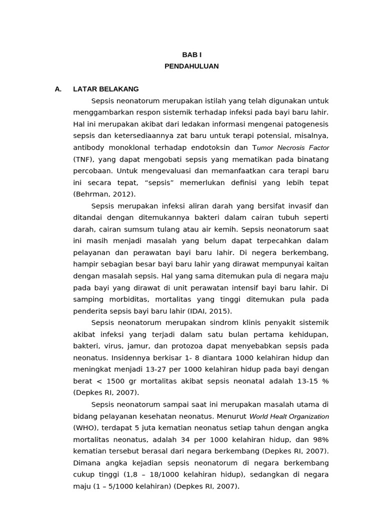 Pendahuluan Sepsis 2 | PDF