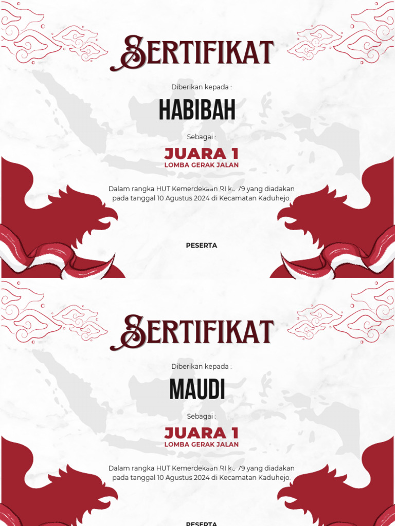 Lomba Agustusan Sertifikat | PDF