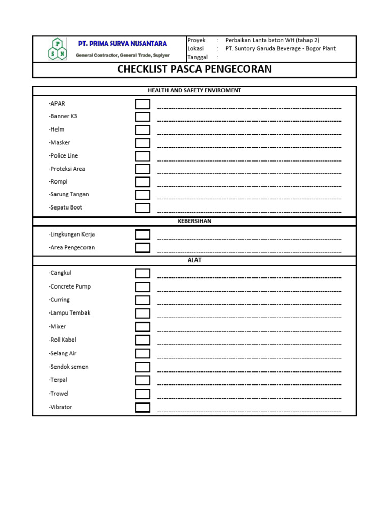 Form Pasca Pengecoran | PDF