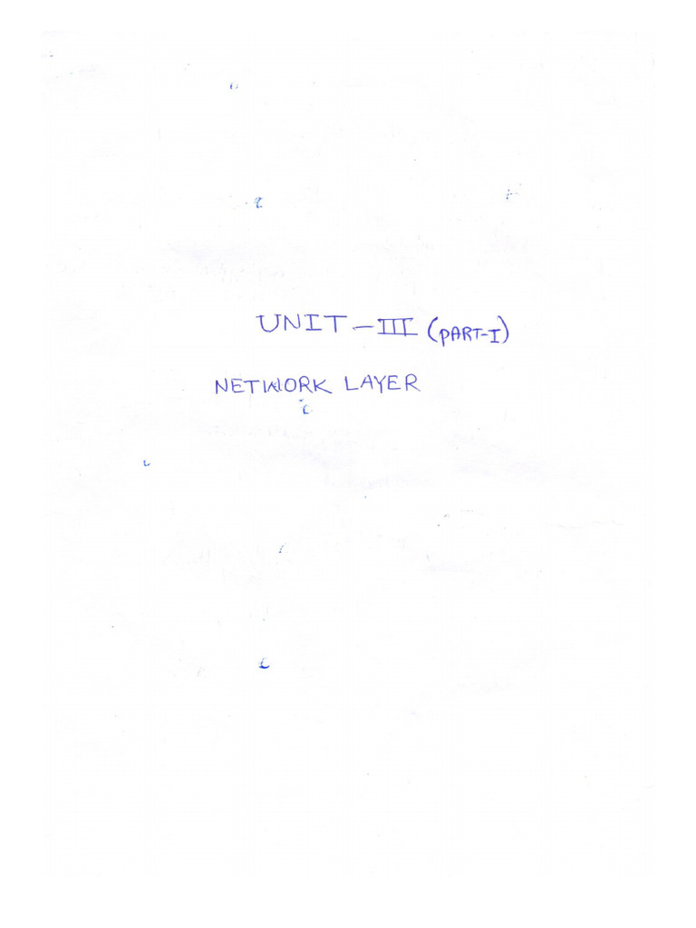Unit 3 Network Layer | PDF
