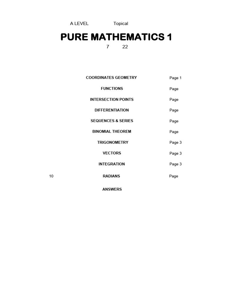 CIE Alevel 9709数学P1 P1（2017 2022）（无水印） | PDF
