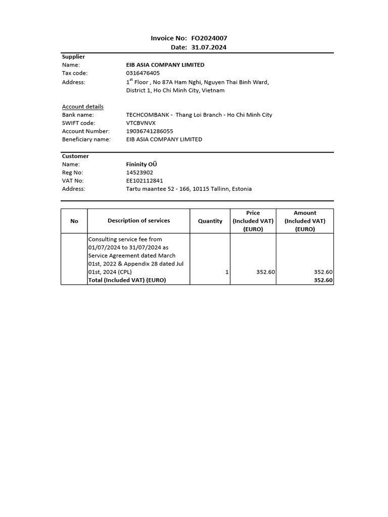 Summary Invoice | PDF
