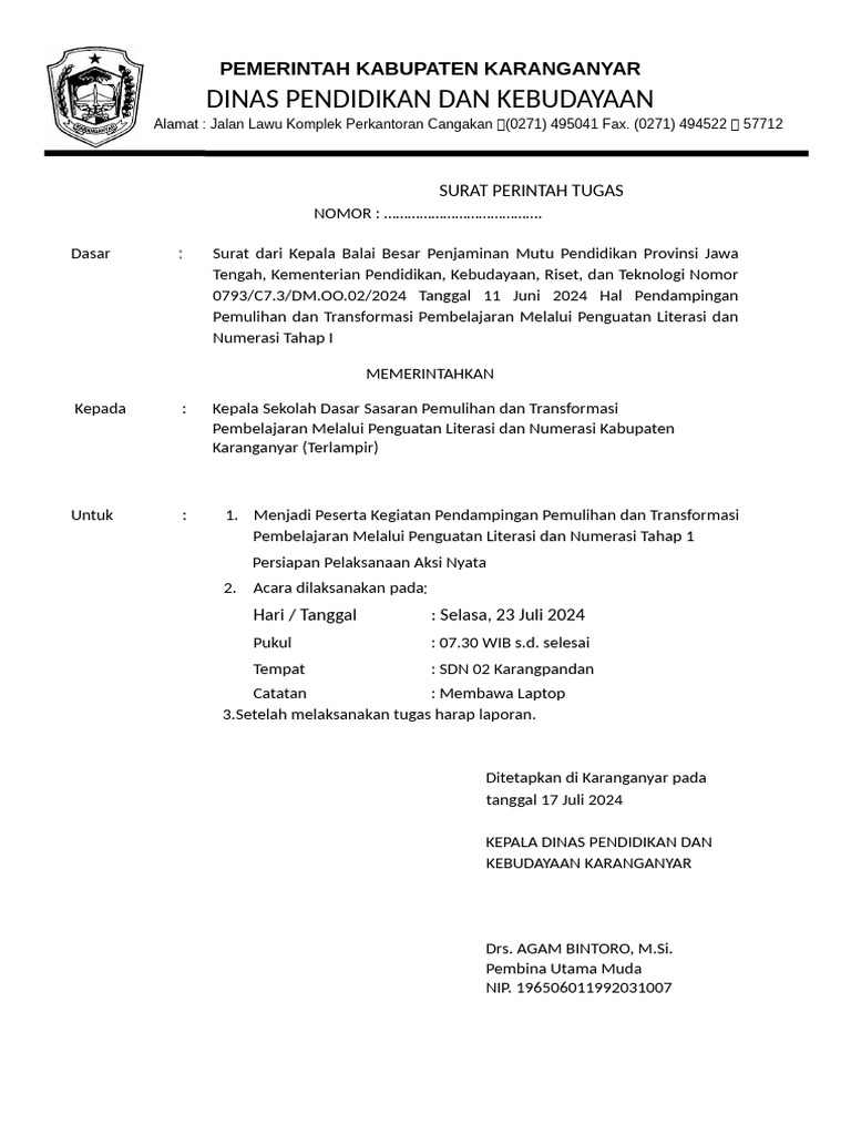 Undangan Diseminasi Litnum 2024 | PDF