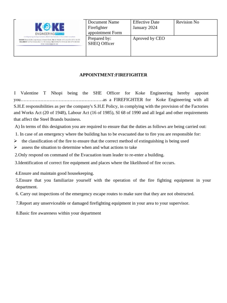 Firefighter Koke | PDF