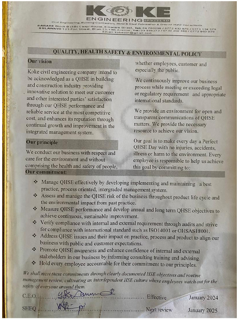 Hse Policy 2024 | PDF