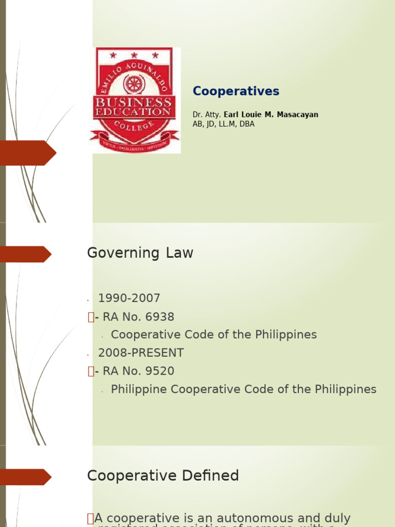 EAC BSA - Cooperative | PDF