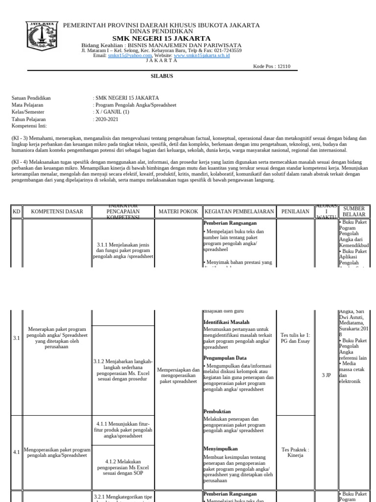 Ki KD Spreadsheet X Akl | PDF