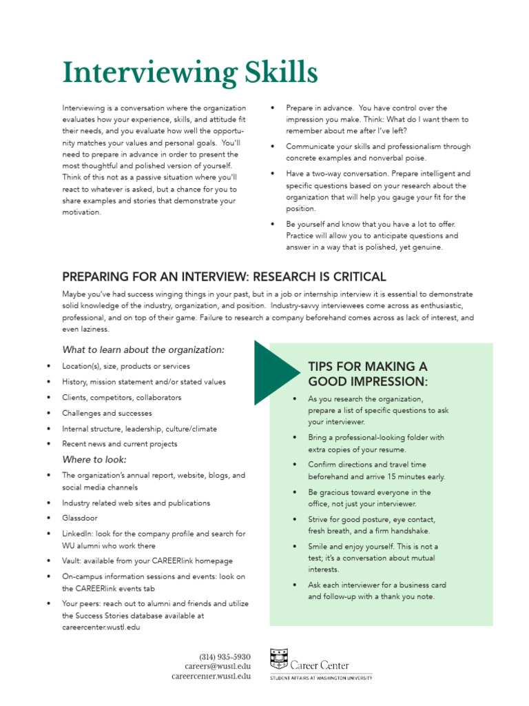 Interviewing Skills 17 | PDF