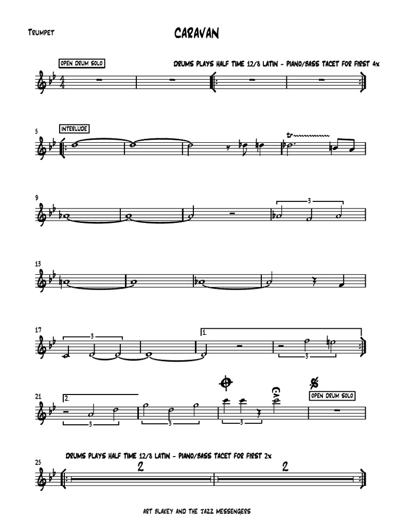 CARAVAN - Trumpet | PDF