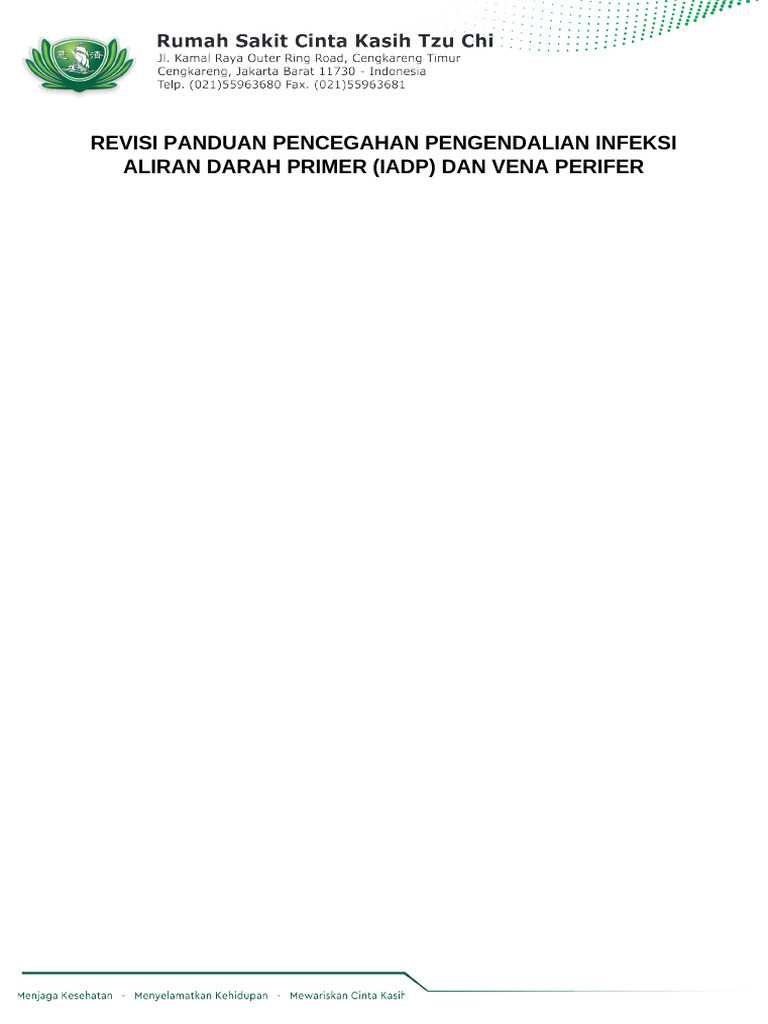 Revisi Panduan Pencegahan Pengendalian IADP Dan Vena Perifer | PDF