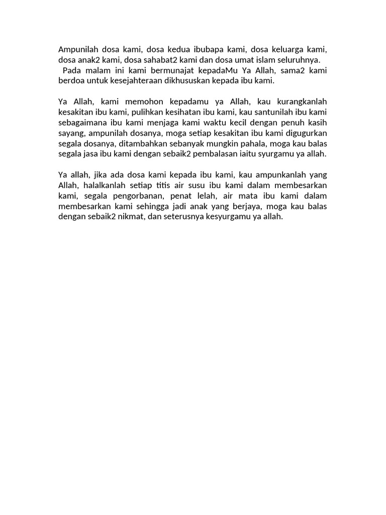 Doa Buat Ibuku | PDF