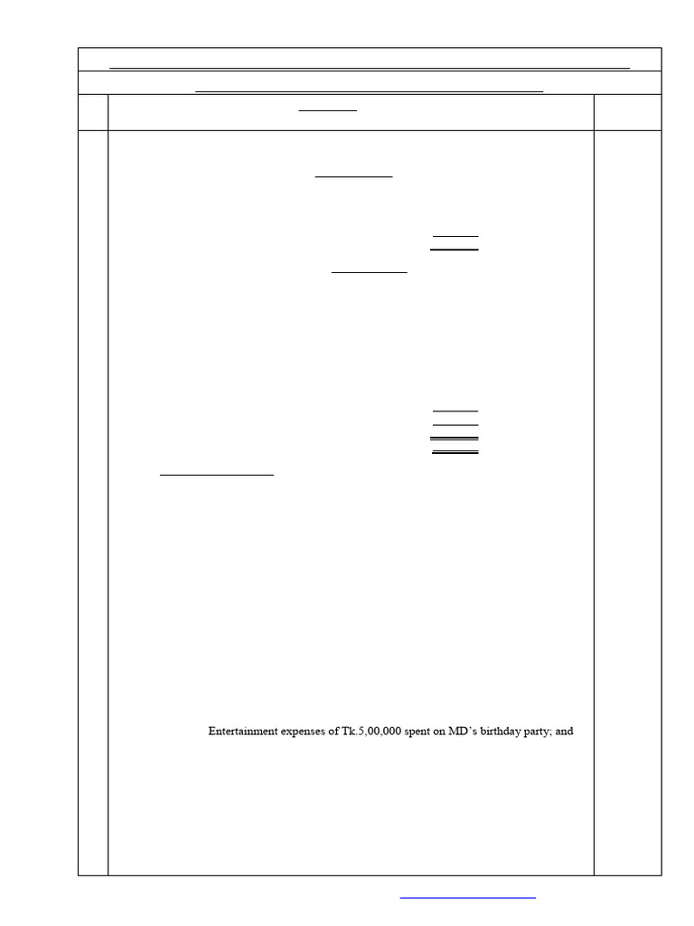Tax Computation for ABC Ltd. 2016 | PDF | Expense | Taxes
