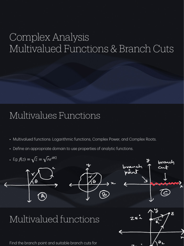 Complex Analysis MultivaluesFunctions BranchCutsPDF | PDF | Mathematics | Mathematical Objects