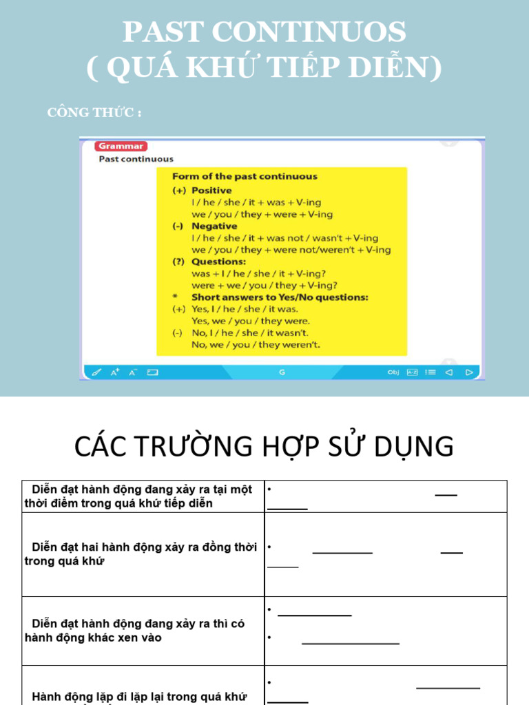 Past Continuos | PDF