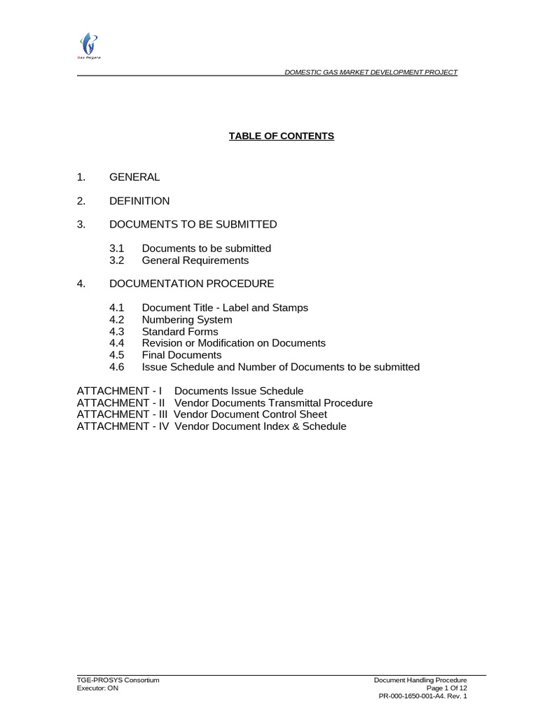 PR0001650001 - Document Handling Procedure (Rev.1) | PDF