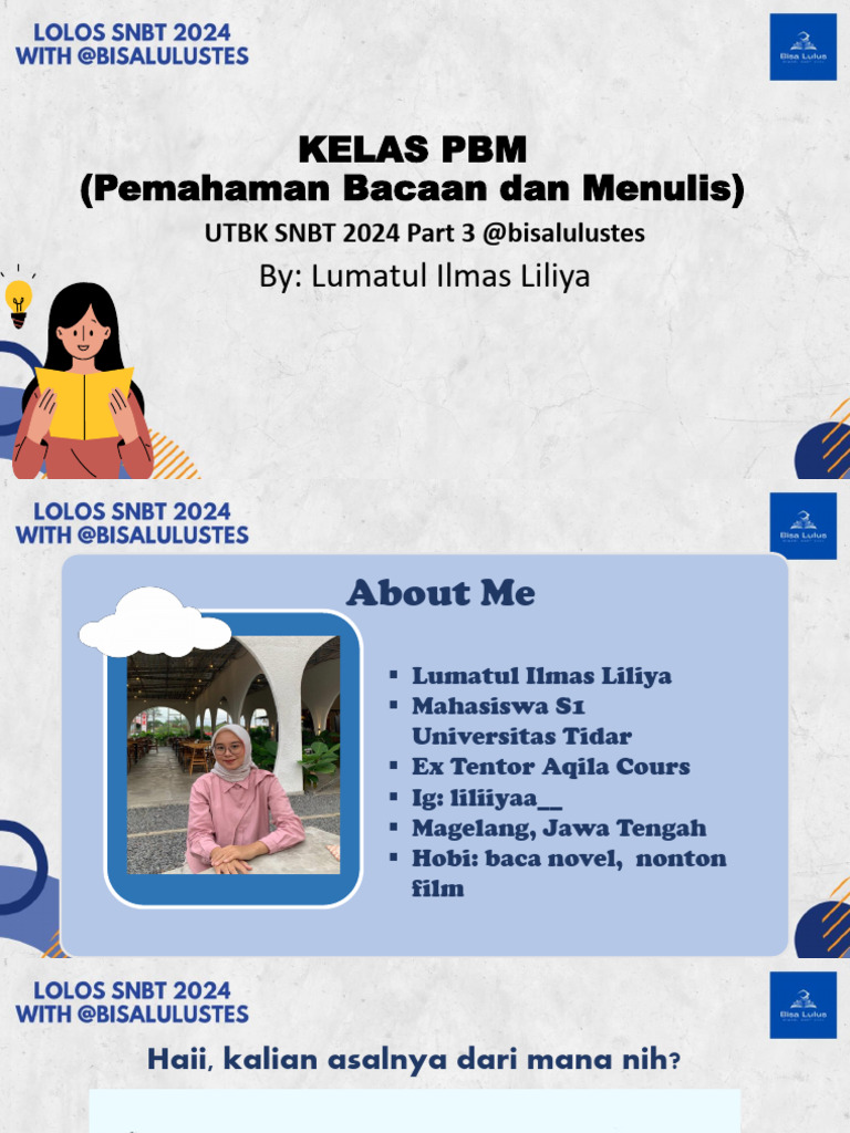 Pertemuan 3 PBM Bimbel 3 - Ilmas Liya (Kosongan) | PDF