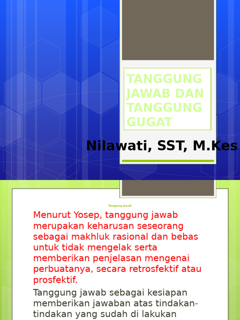 Tanggung Jawab Dan Tanggung Gugat | PDF