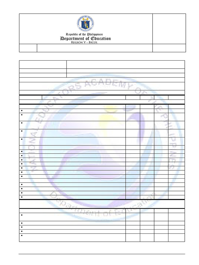 NEAP-QAME TOOL 03 - QAME Form C - PROGRAM PRE - IMPLEMENTATION ...
