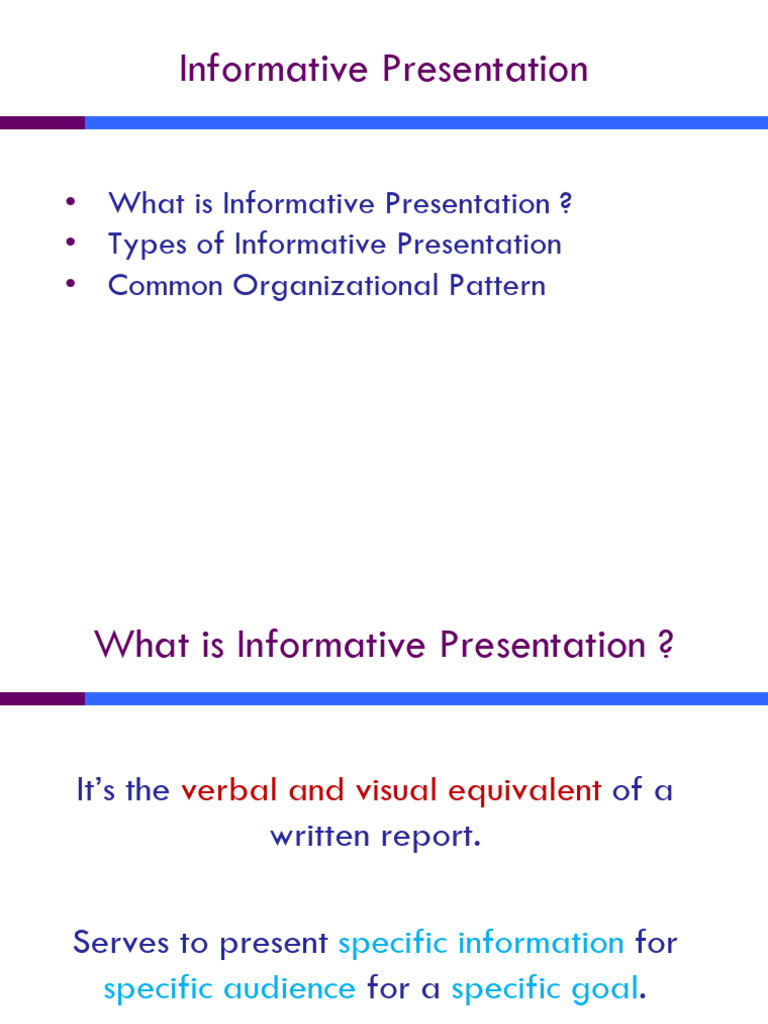 Informative Presentation | PDF