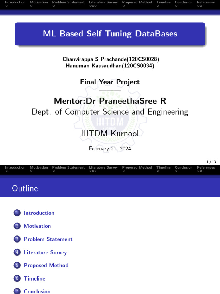 ML Based Self Tuning Databases | PDF | Databases | Computers