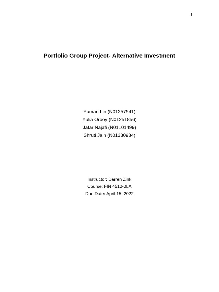 Portfolio Group Project | PDF