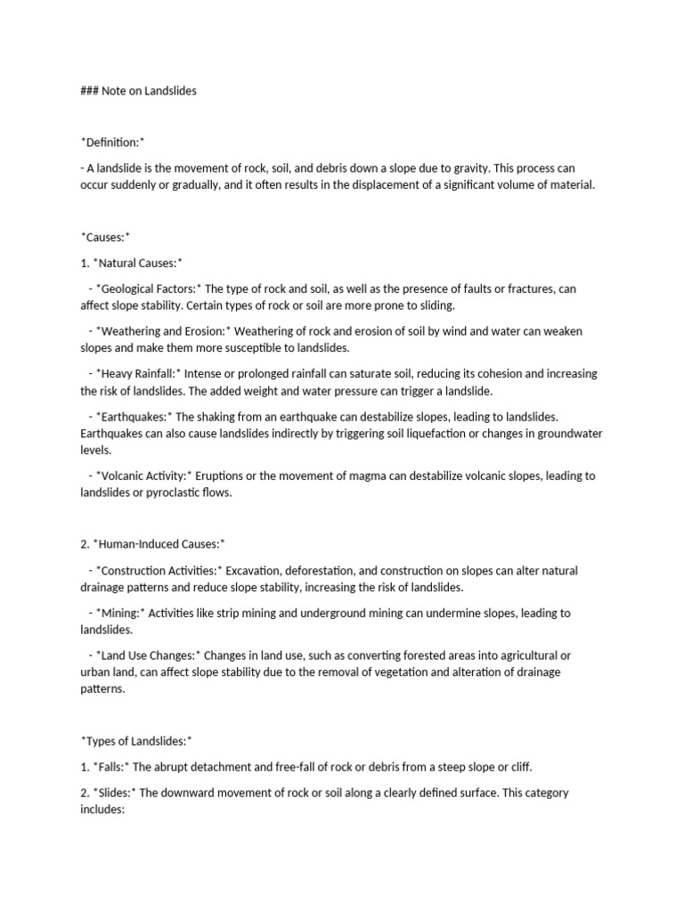 Landslides | PDF