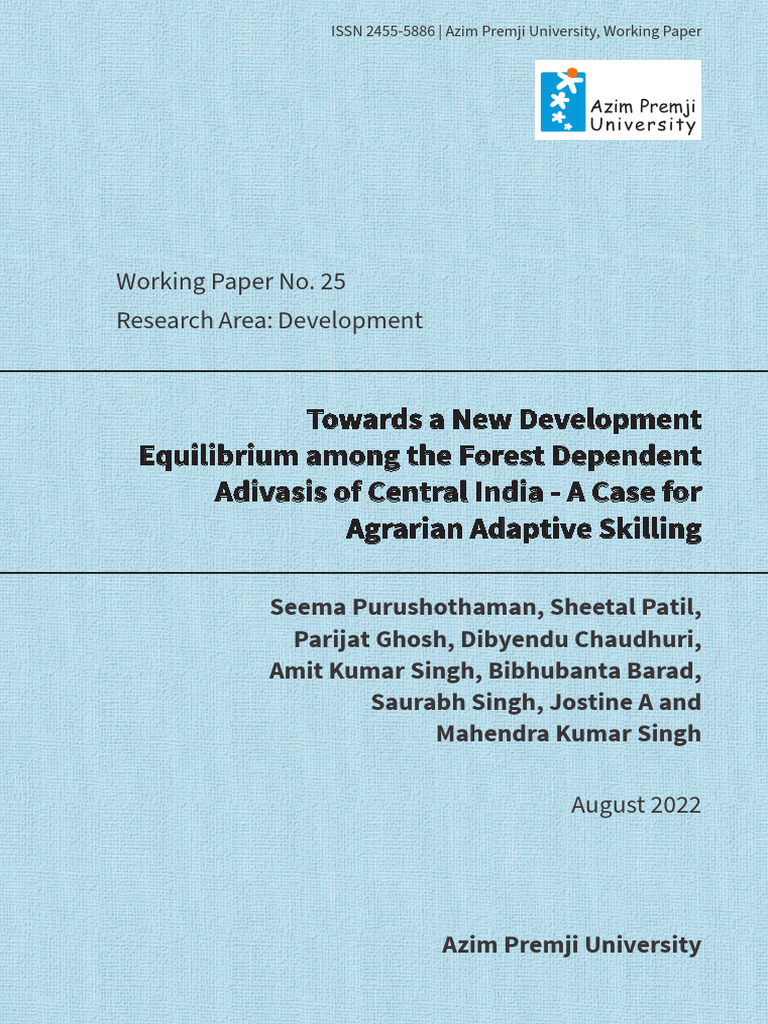 Purushothaman Et Al. 2022. Adaptive Skilling - APU Working Paper Series ...