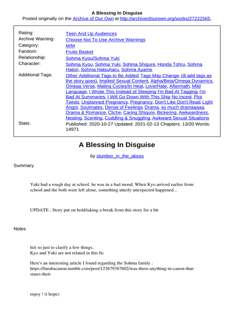 A Blessing in Disguise | PDF