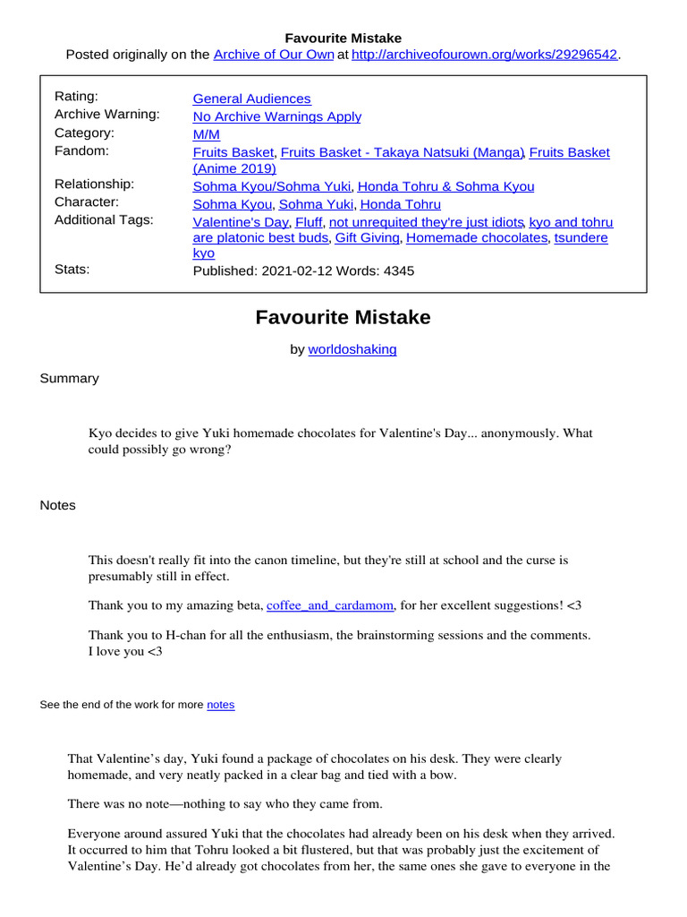 Favourite Mistake | PDF