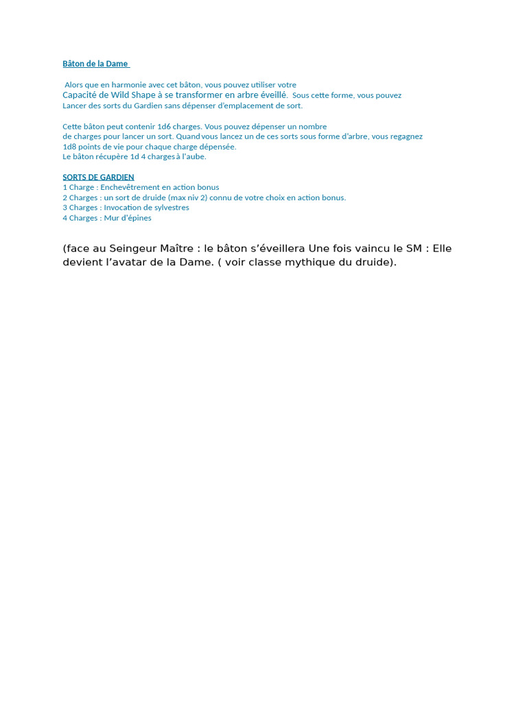 Armes Légendaires | PDF