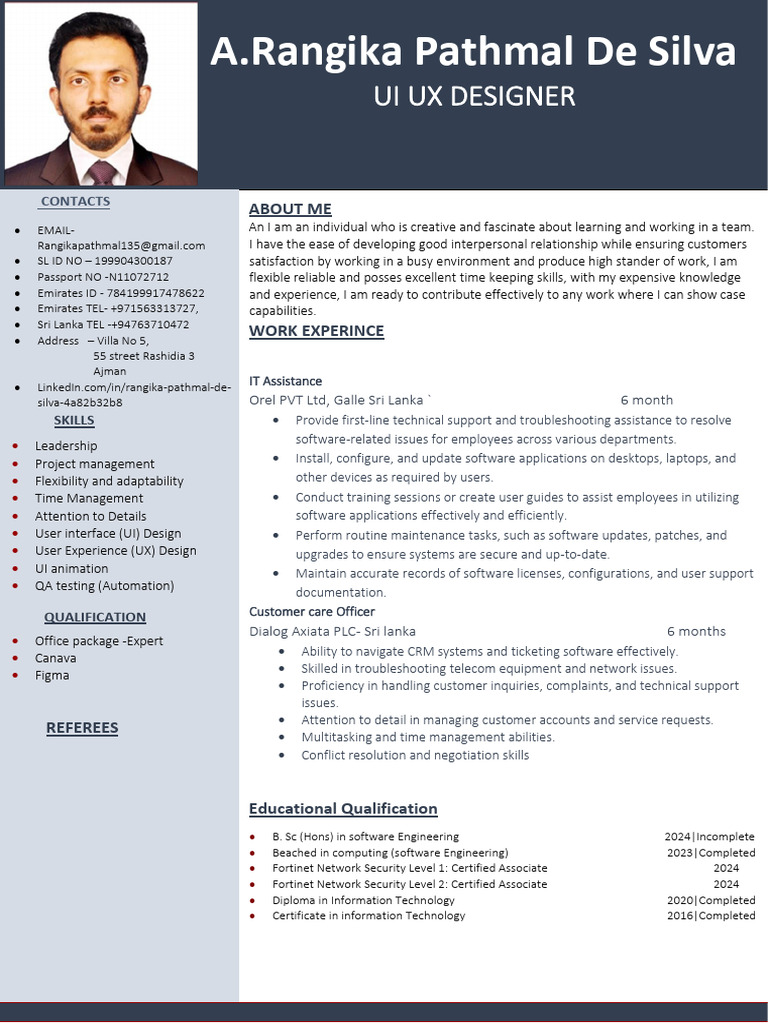 Rangika de Silva CV | PDF