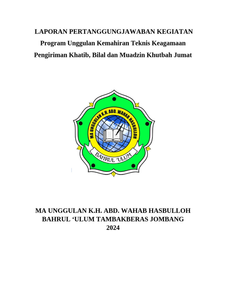 Laporan Pertanggungjawaban Kegiatan KTK 2024 | PDF