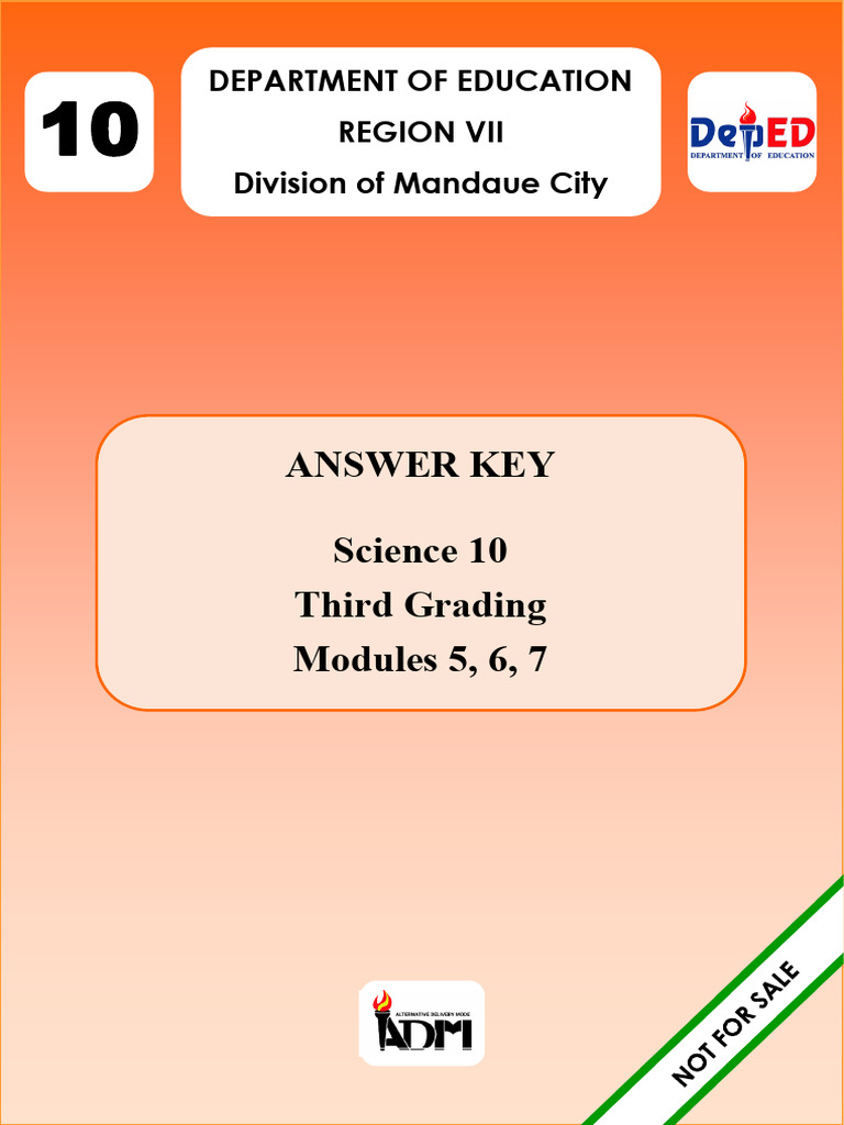 SCI10 - Q3 - Answer Key - SLK 5 6 7 | PDF