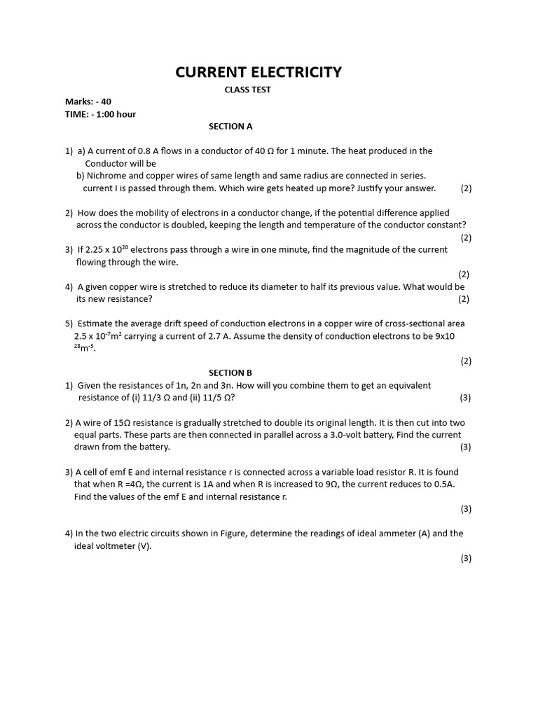 Current Electricity | PDF