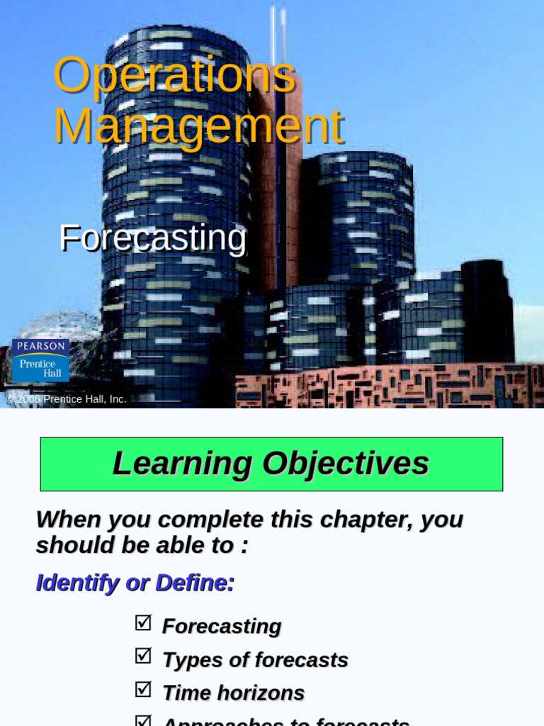 Lecture 13 - Forecasting | PDF