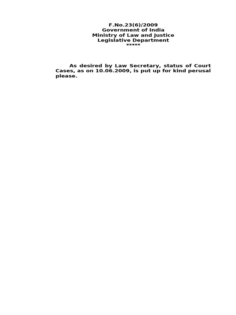 Court Case Status - A | PDF