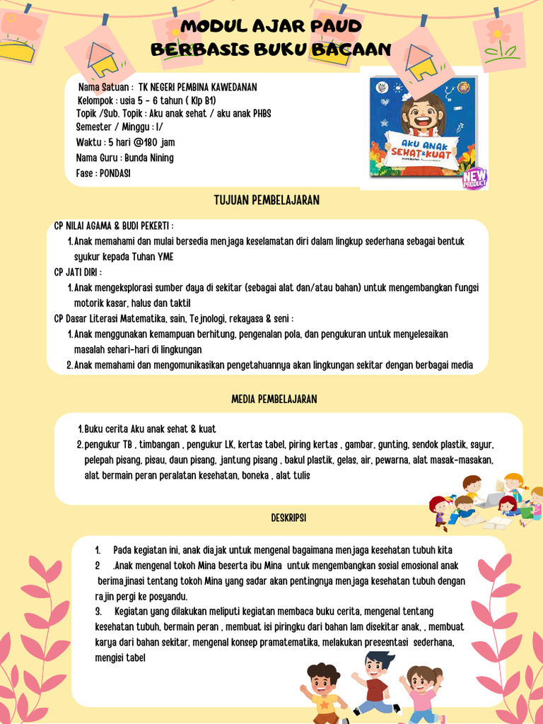 Modul Ajar Paud Berbasis Buku Bacaan 1 | PDF