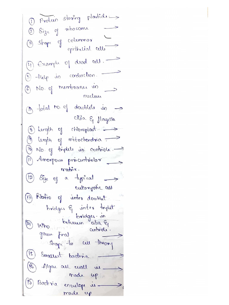 Cell Unit of Life Fill in The Blanks | PDF