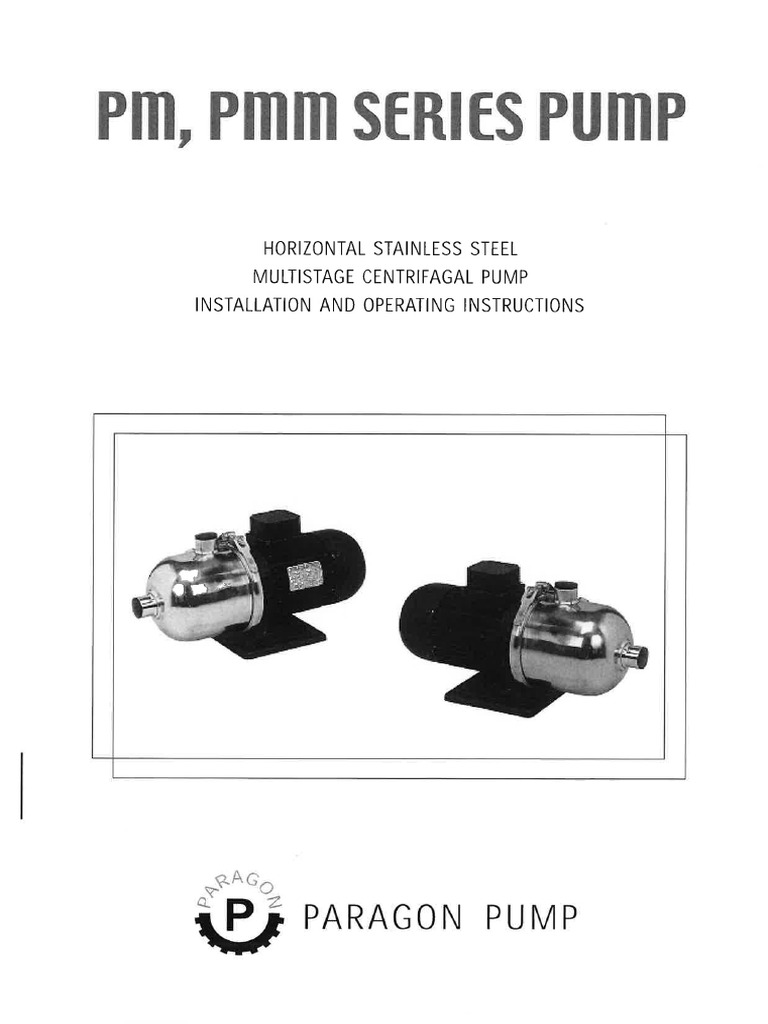 Paragon Pump - Operation & Installation | PDF