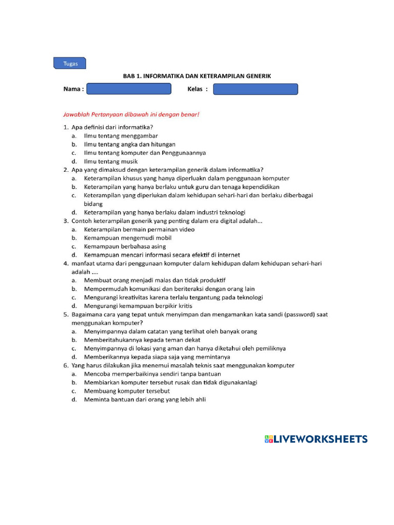 Latihan Informatika | PDF