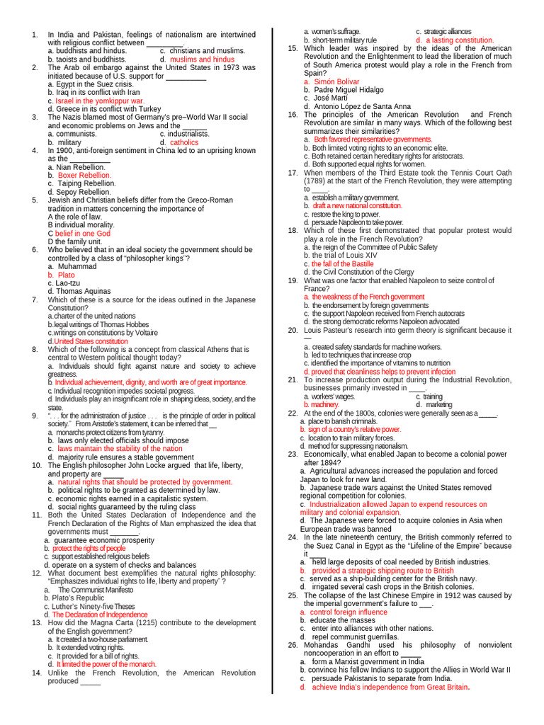 LET REVIEWER Social Studies B | PDF