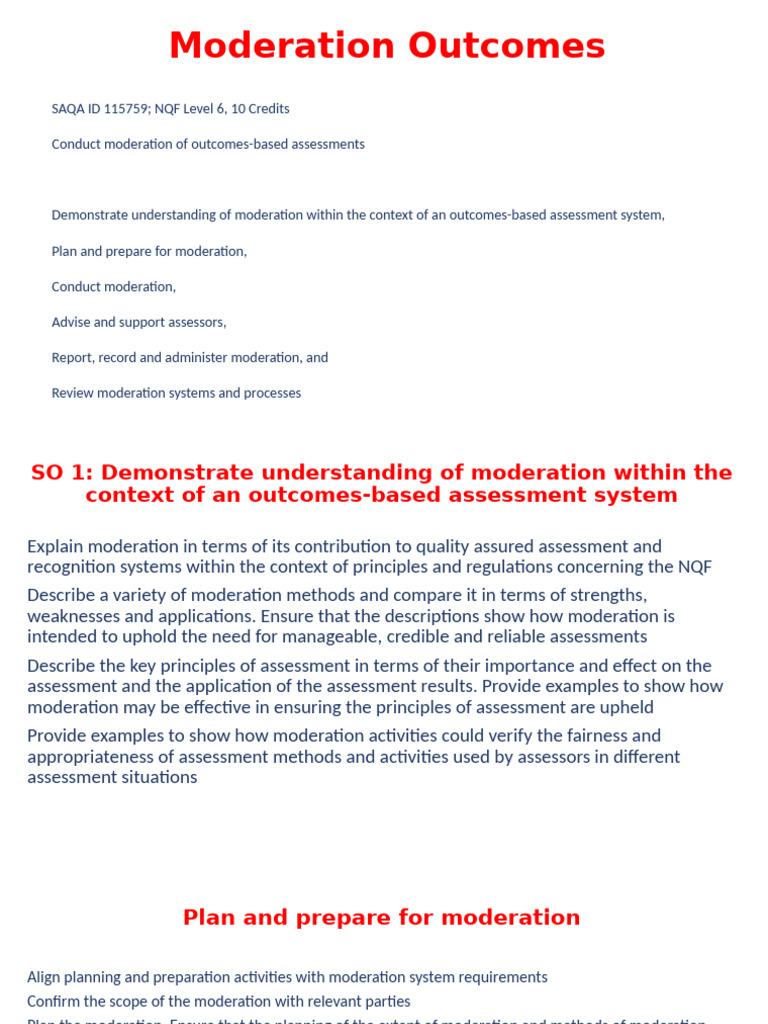 Moderation Powerpoint | PDF