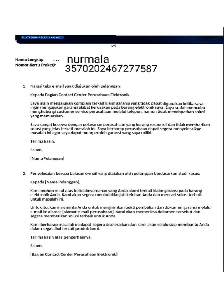 TPM 1 Nurmala | PDF
