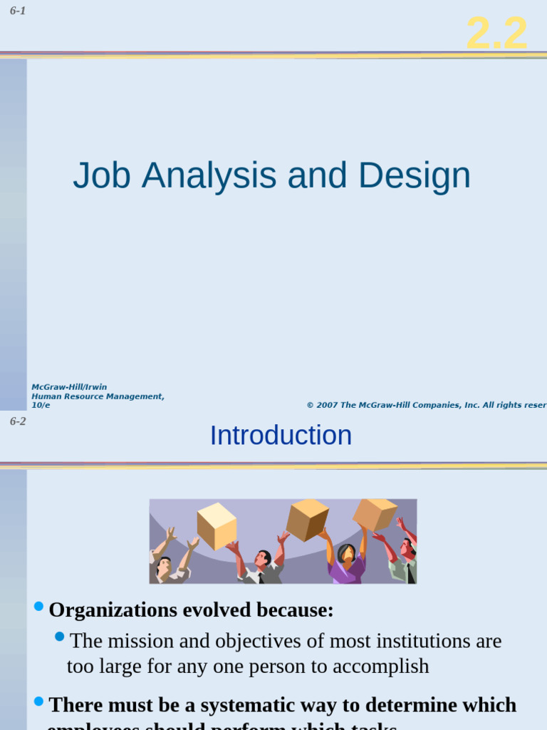 Chapter 2.2 Job Analysis and Design | PDF