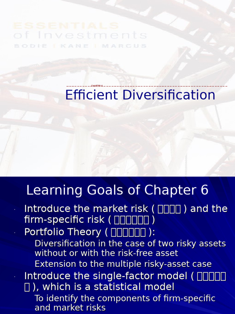 Efficient Diversification | PDF